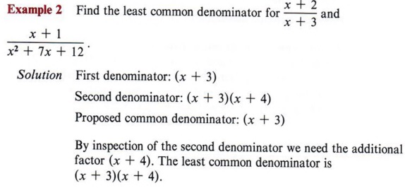 Adding Algebraic Fractions With Unlike Denominators William Hopper s 
